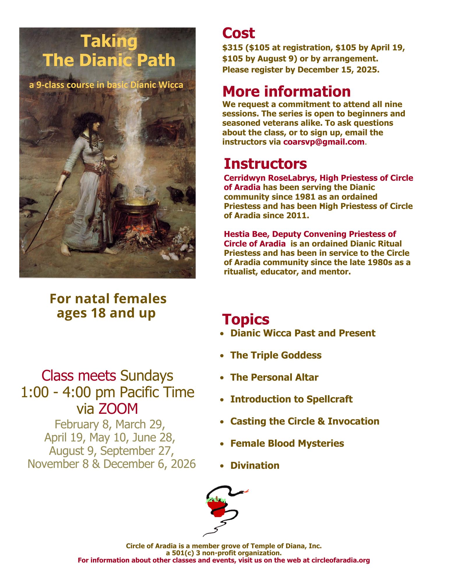 Taking the Dianic Path – Circle of Aradia: Serving Amazons, Goddess ...